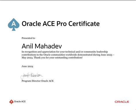 Anil Mahadev On Linkedin Oracleace