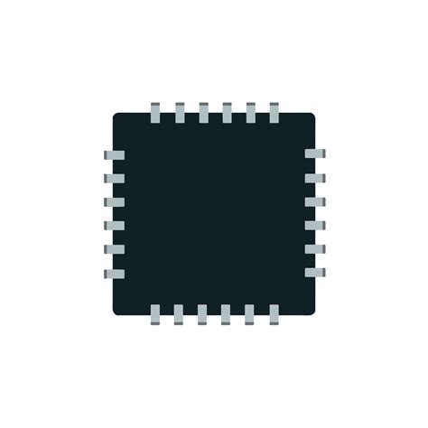 Computer Chip Digital Chip Electronic Part Of The Board Modern Technology And Processor Flat
