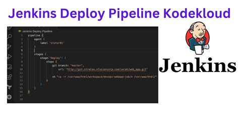 Jenkins Deploy Pipeline Kodekloud YouTube