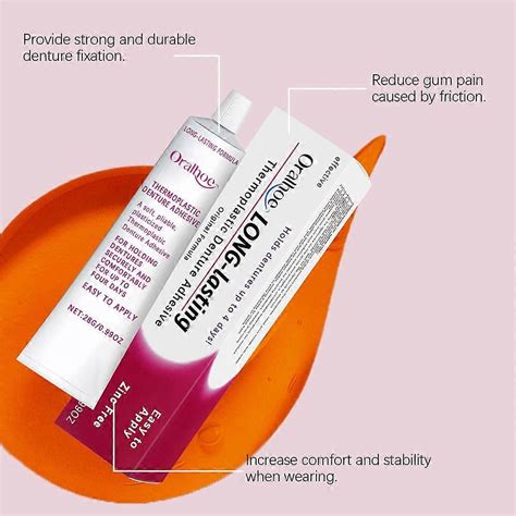 Cushion Grip Thermoplastic Denture Adhesive Cream Comfort Strong Hold