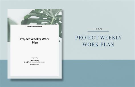 Editable Work Plan Templates In Pdf To Download