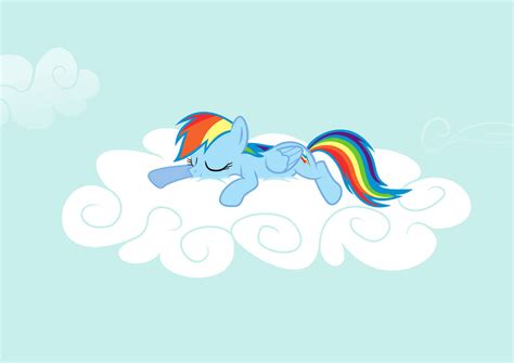 Rainbow Dash Sleeping On A Cloud By Hceline On Deviantart