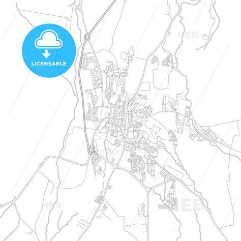 Escuintla Escuintla Guatemala Bright Outlined Vector Map Hebstreits