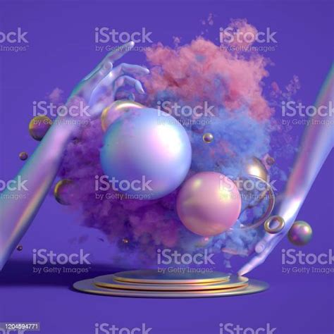 보라색 연기와 증기와 아름다운 배경 3d 일러스트레이션 3d 렌더링 3차원 형태에 대한 스톡 사진 및 기타 이미지 3차원