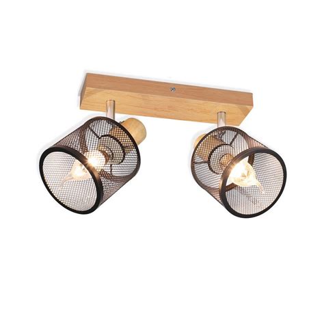 Zmh Deckenstrahler 2 Flammig E14 Vintage Schwarzweiß Küchenlampe