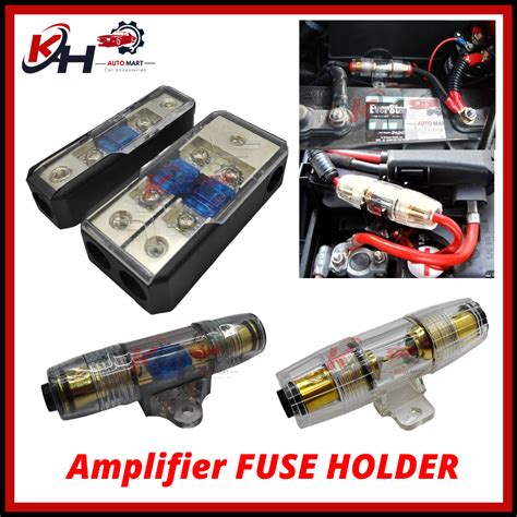 Amplifier Fuse Holder Box 60a 100a Amp Inline Anl Slim Fits 4g 8g 6g Gauge Wire Cable Car Player