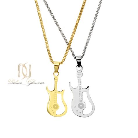 خرید گردنبند ست عاشقانه استیل طرح ویولون Nw N861