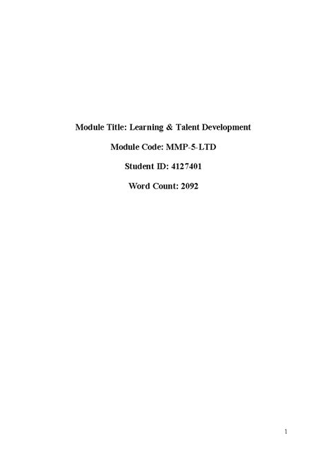 Baljeet Nothinhg To Writ E About Module Title Learning Talent
