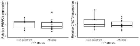 Boxplot Of The Relative Expression In Non Penetrant Carriers And