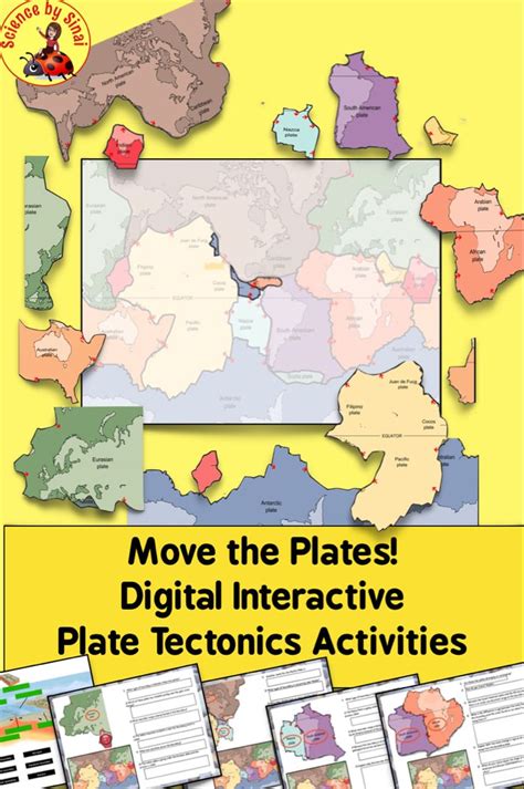 plate tectonics drag drop map digital interactive lab activity move