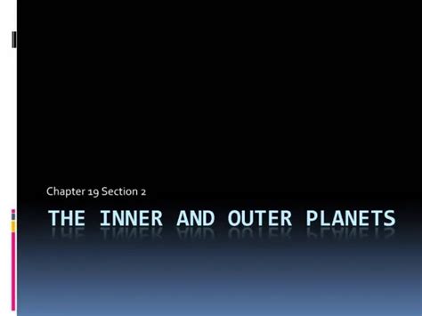 Ppt The Inner And Outer Planets Of Our Solar System Powerpoint