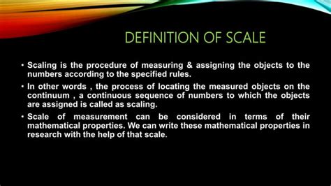 Scale Classification Of Scale And Importance Of Scaling Techniquespptx