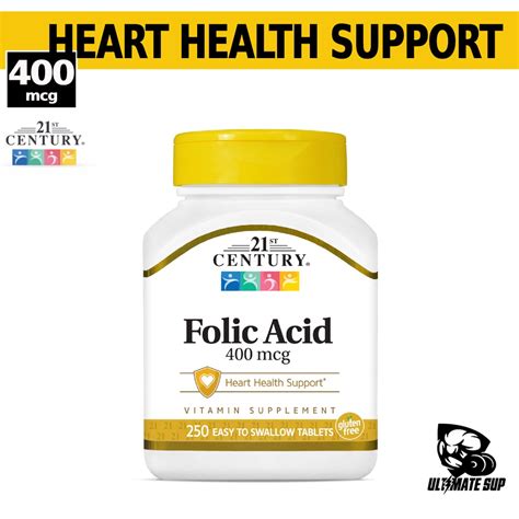 21st Century Folic Acid 400 Mcg Heart Health Support Pregnancy