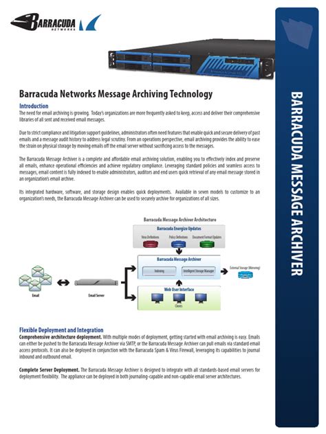 Barracuda Message Archiver Tds Us Pdf Microsoft Outlook World Wide Web