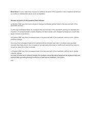 SAQ Practice Directions In Your Response Be Sure To Address All Parts Of The Question Use