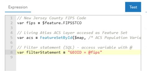solved expression using featureset to add contextual data esri
