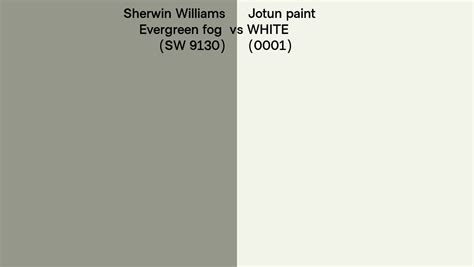 Sherwin Williams Evergreen Fog Sw 9130 Vs Jotun Paint White 0001