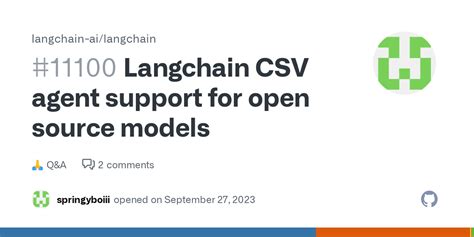 Langchain Csv Agent Support For Open Source Models · Langchain Ai