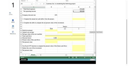 Solved Excel Sim Comparison Of Capital Budgeting Methods 1