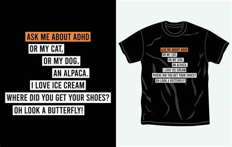 Adhd Awareness T Shirt Design Quotes Mental Health T Shirt