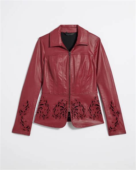 Cutwork Coated Flirty Jacket White House Black Market