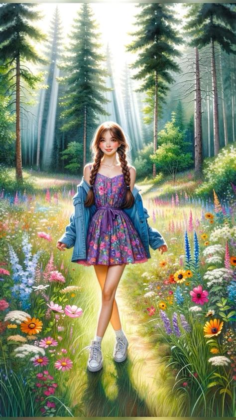 Девушка в лесу в 2024 г Одежда Картинки Картины
