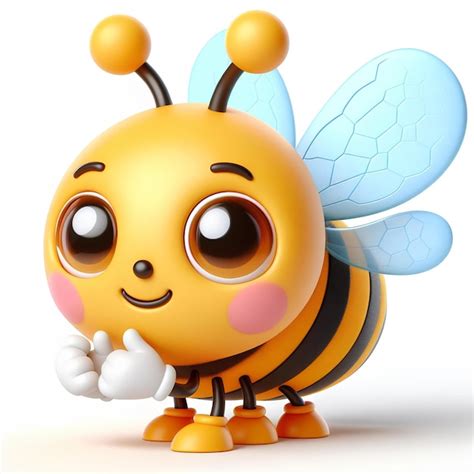 Honey Bee Character Premium Ai Generated Image