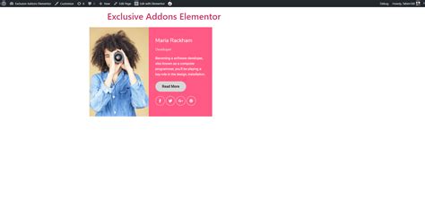 how to configure and style team member widget with elementor exclusive