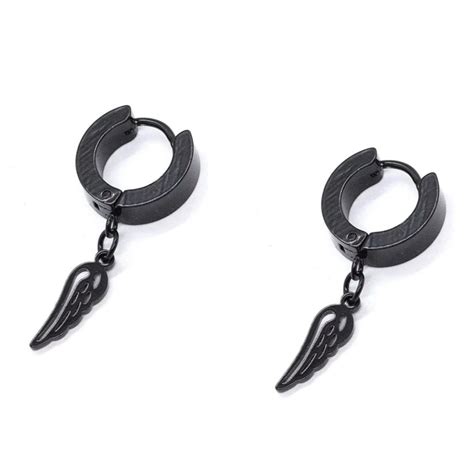 Rebel ΑΤΣΑΛΙΝΑ ΣΚΟΥΛΑΡΙΚΙΑ ΜΑΥΡΑ Hoop Wing Rbl347 Rebel Clothing