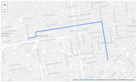 visualization in python finding routes between points towards data
