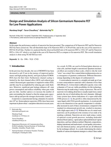 Design And Simulation Analysis Of Silicon Germanium Nanowire Fet For Low Power Applications