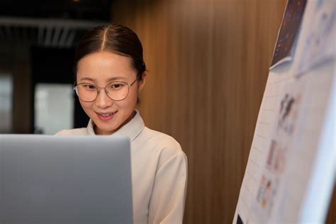 Premium Photo Office Worker Using Finance Graphs