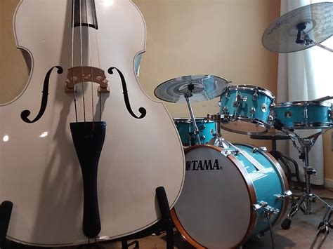 Cecilio White 34 Upright Double Bass Reverb