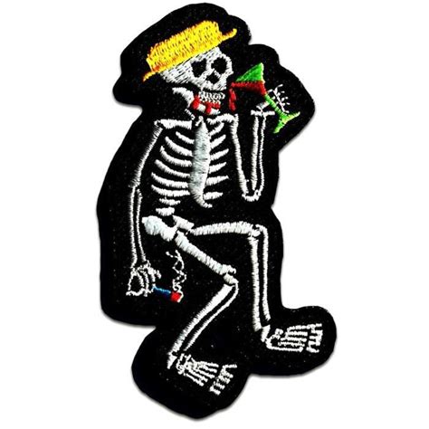 Squelette Potable Biker Ecusson Thermocollant Patches Appliques