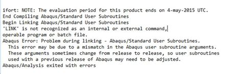 how might one fix an error with abaqus subroutine researchgate
