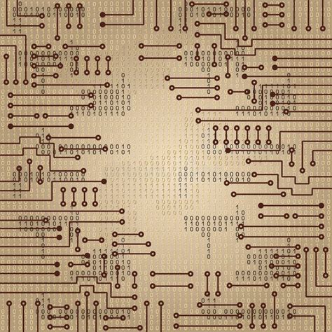 Electronic Circuit And Binary Code Stock Vector Illustration Of
