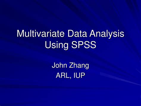 Ppt Multivariate Data Analysis Using Spss Powerpoint Presentation Free Download Id243285