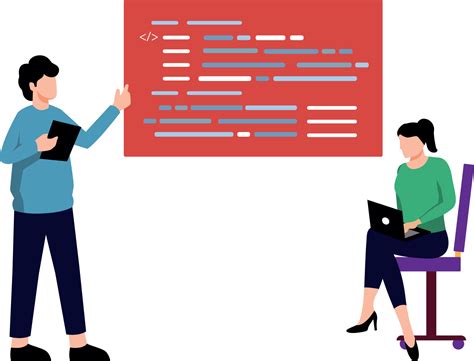 A Girl Working On Coding Programming 23742780 Vector Art At Vecteezy