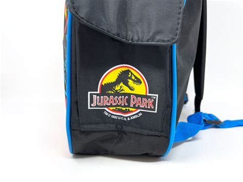 Vintage Jurassic Park Backpack 90s Book Bag Dinosaur T Rex Etsy
