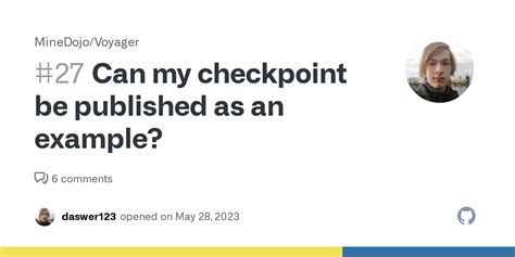 Can My Checkpoint Be Published As An Example Issue 27 MineDojo