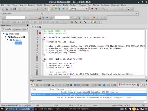Need Help With Code Blocks And Gtk