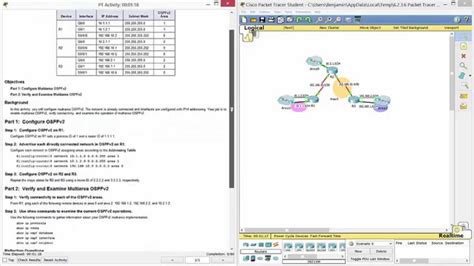 Packet Tracer 6236 Configuring Multiarea Ospfv2 Youtube