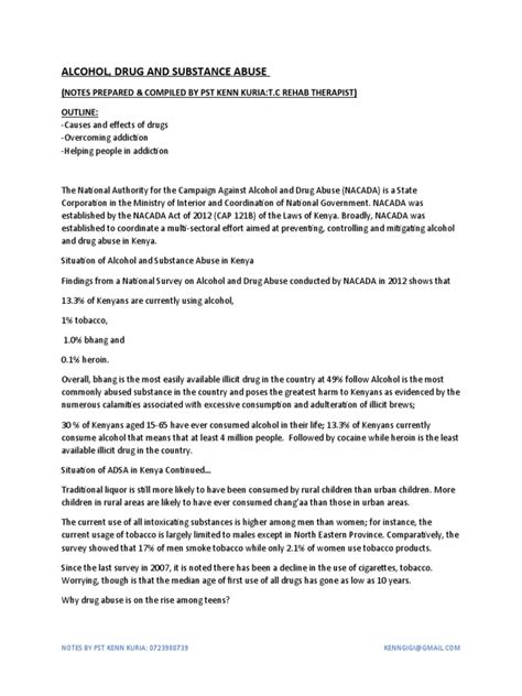Drug Abuse Notes Pdf Substance Abuse Drug Rehabilitation