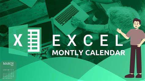 Monthly Calander In Excel How To Create Monthly Calander In Dynamic Youtube