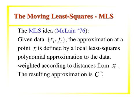 Ppt Moving Least Squares For Surfaces David Levin Tel Aviv