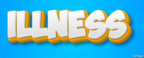 Illness Text Effect And Logo Design Word