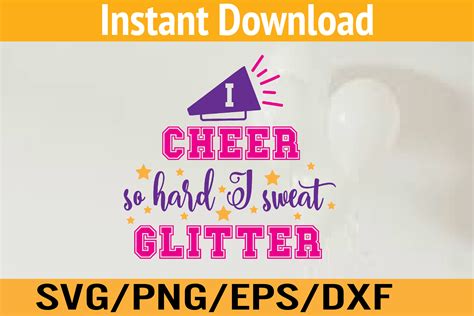 Cheer 2i Cheer So Hard I Sweat Glitter Graphic By Ariadnetms