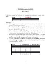 Cs433 Sp17 Midterm Solution CS 433 Midterm Exam March 6 2017 Professor Sarita Adve Time 2