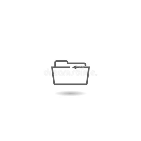 File Folder Icon File Folder Icon With Shadow Stock Vector