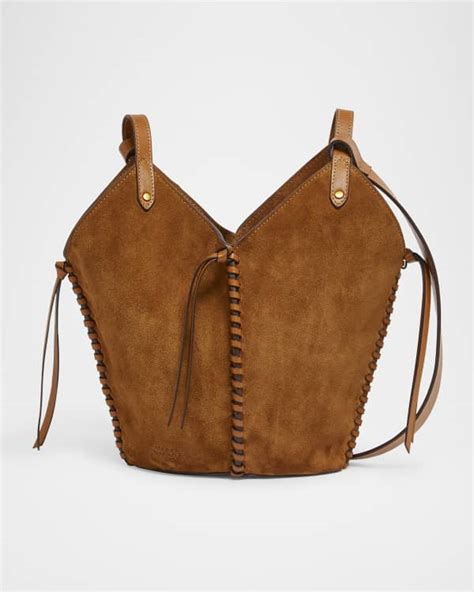 Isabel Marant Oskan Moon Suede Shoulder Bag Neiman Marcus